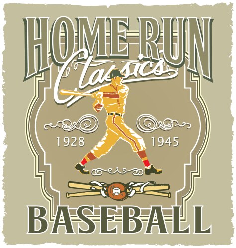 Baseball grandslam tournament Royalty Free Vector Image