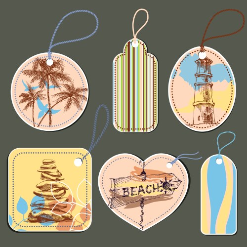 Beach Etching Vector Images (over 1,400)