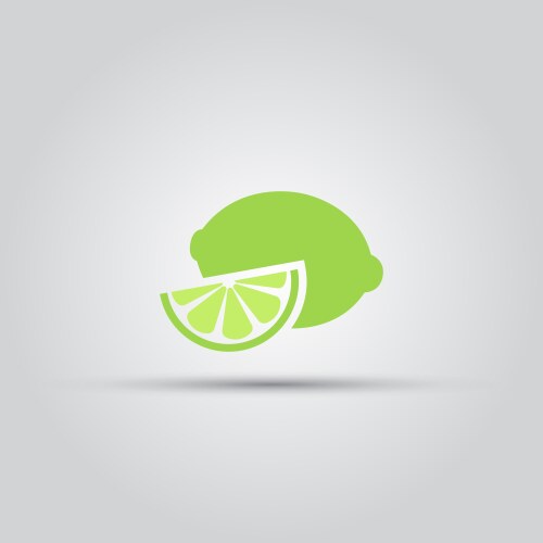 Cartoon fresh lime isolated sticker Royalty Free Vector