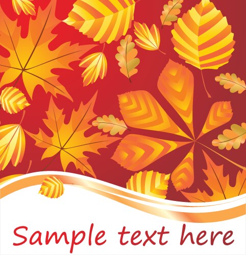 Simple autumn background Royalty Free Vector Image
