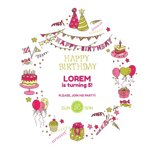 Birthday Invitation Vector Images (over 290,000)
