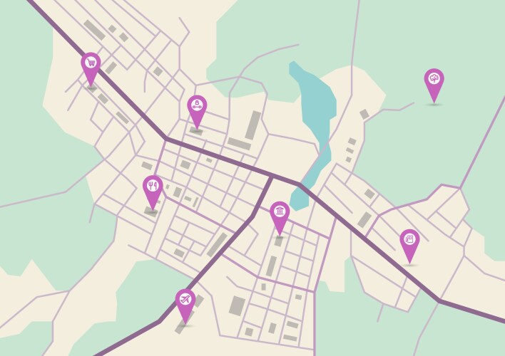 City-map Royalty Free Vector Image - VectorStock