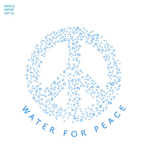 Design for world water day with peace Royalty Free Vector