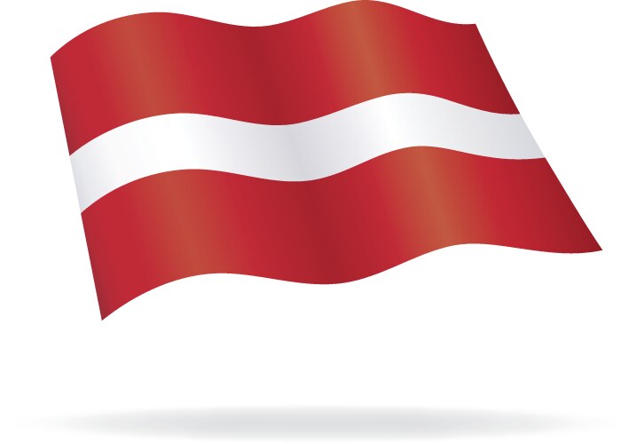 Waving flag of latvia Royalty Free Vector Image