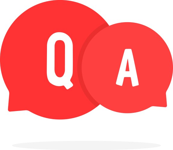 Green quiz icon with speech bubble Royalty Free Vector Image