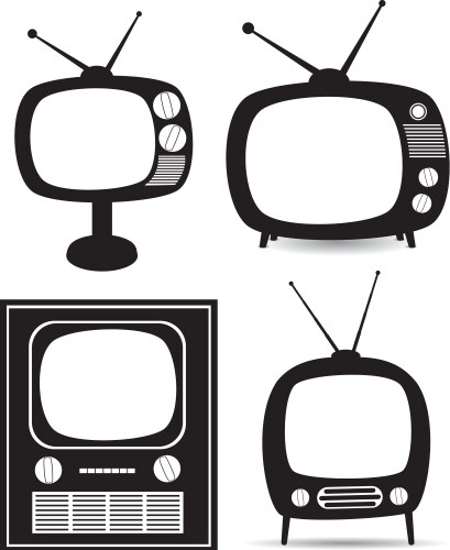 Retro tv set Royalty Free Vector Image - VectorStock