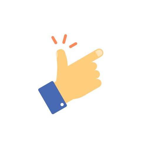 Hands fingers snapping Royalty Free Vector Image