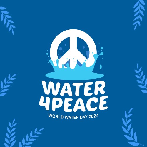 Design for world water day with peace Royalty Free Vector