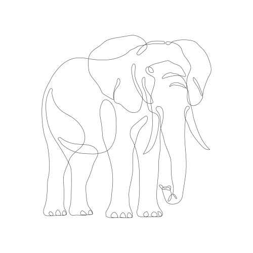 One Line Drawing Elephant Vector Images (over 440)