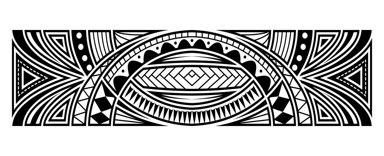 Tribal Polynesian Ornament Border Royalty Free Vector Image