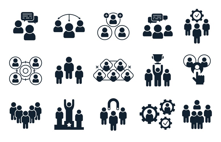 Crowd icon Royalty Free Vector Image - VectorStock