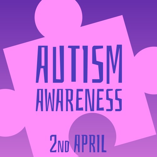 Set of squared banners about autism awareness flat