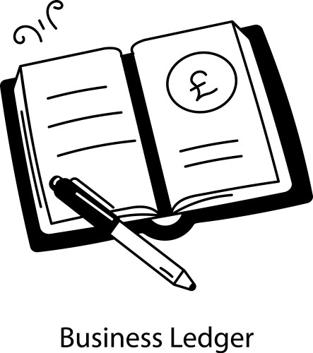 Business ledger Royalty Free Vector Image - VectorStock