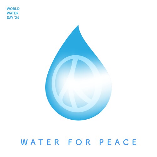 Design for world water day with peace Royalty Free Vector
