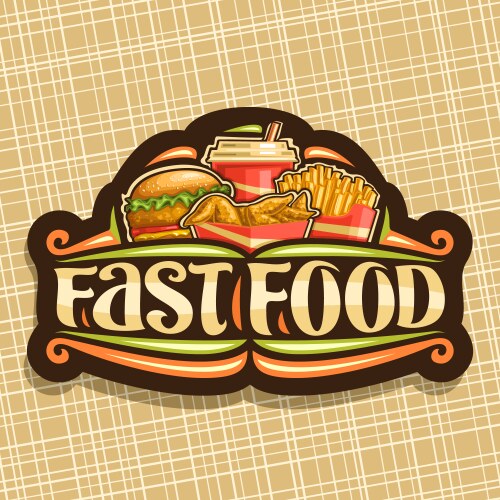Logo for fast food Royalty Free Vector Image - VectorStock