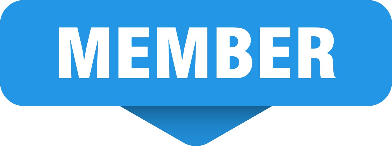 Member sticker sign on transparent Royalty Free Vector Image