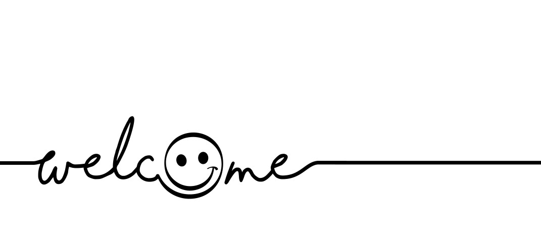 Slogan vibes welcome and smile face Royalty Free Vector