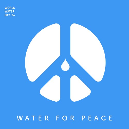 Design for world water day with peace Royalty Free Vector