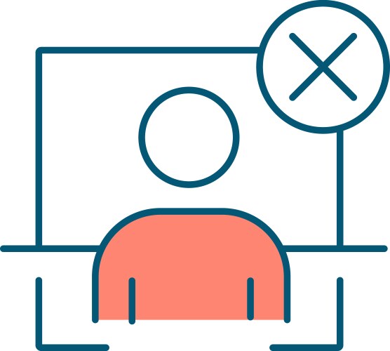 Deep fake line icon set Royalty Free Vector Image