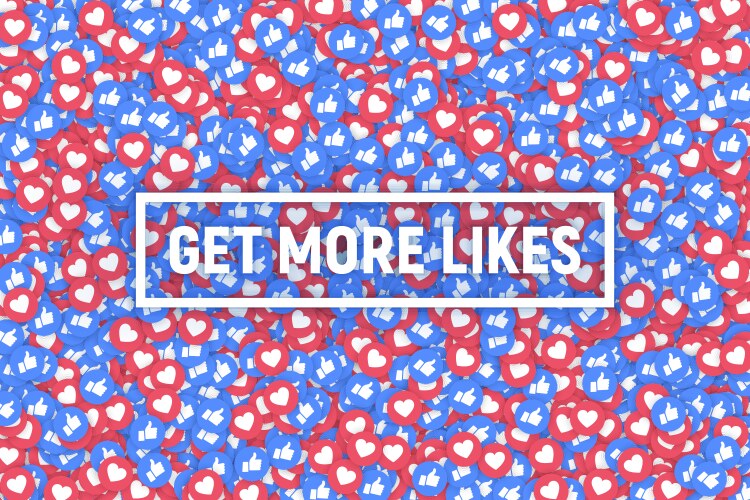 Like and heart flat icons Royalty Free Vector Image