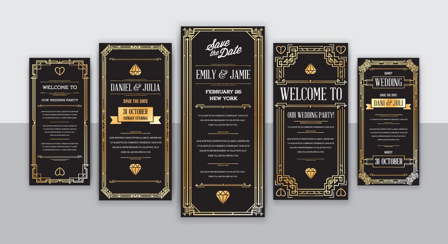 Great Gatsby Borders And Frames Great Gatsby Frames Vector Images