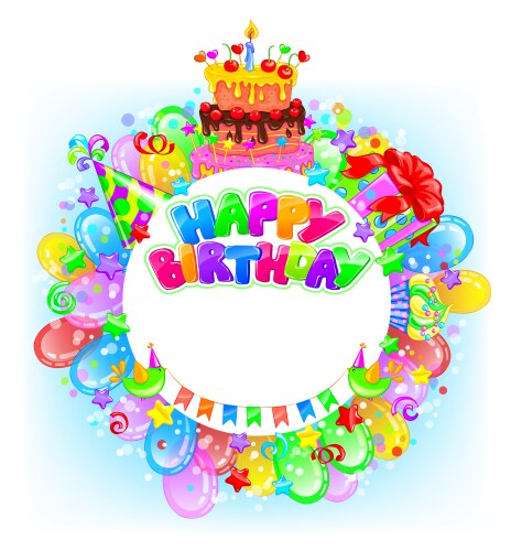 Happy Birthday Round Vector Images (over 16,000)