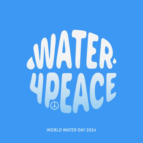 Design for world water day with peace Royalty Free Vector