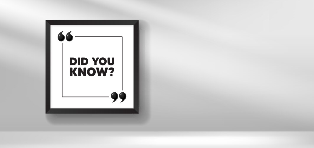 Did you know tag special offer question sign Vector Image