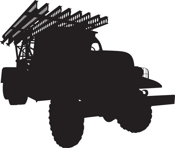 Multiple launch rocket system grad image Vector Image