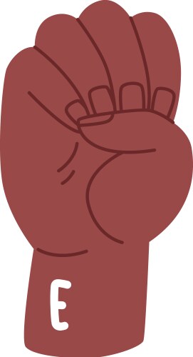 Hand sign alphabet o letter Royalty Free Vector Image