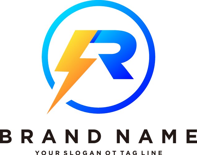 Electrical logo design Royalty Free Vector Image