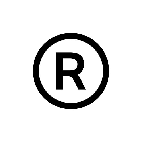 Registered trademark symbol Royalty Free Vector Image