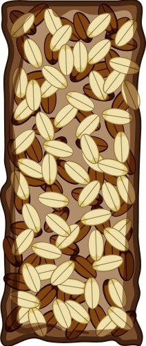 Delicious granola bar cartoon Royalty Free Vector Image