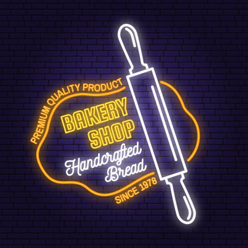 Tailor shop neon design or emblem Royalty Free Vector Image