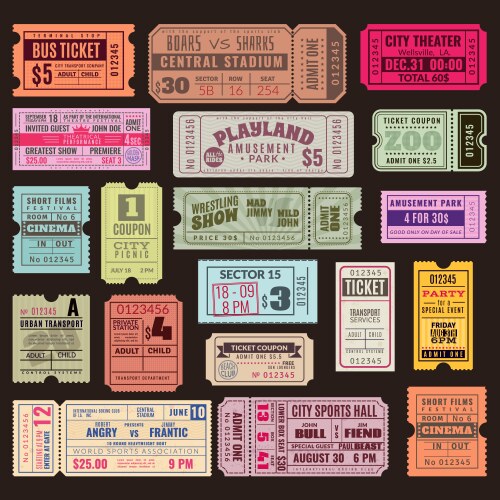 Cinema Ticket Vector Images (over 30,000)
