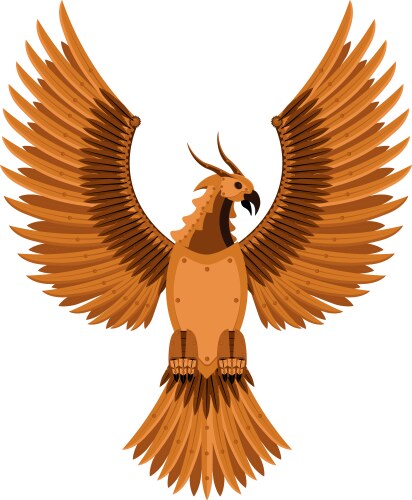 Steampunk mechanical bird Royalty Free Vector Image