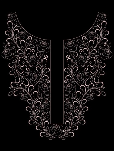 Neck line design Royalty Free Vector Image - VectorStock