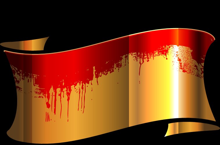 Chinese ancient scroll ribbon banner curve design Vector Image