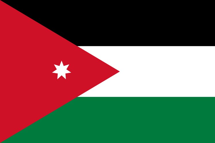 Flag of the country jordan Royalty Free Vector Image