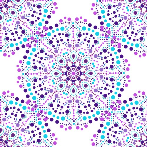 Dot art mandala aboriginal pattern Royalty Free Vector Image