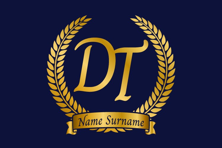 Dt letter logo Vector Images & Graphics for Commercial Use | VectorStock