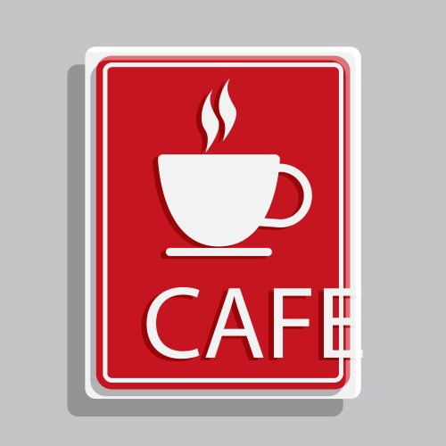 Gradient cafe signage logo Royalty Free Vector Image