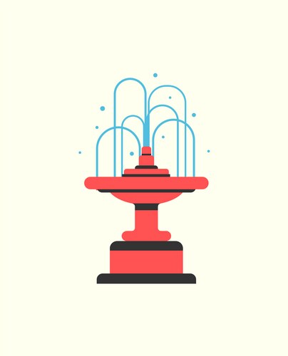 Vintage Marble Fountain – Royalty-Free Vector | VectorStock