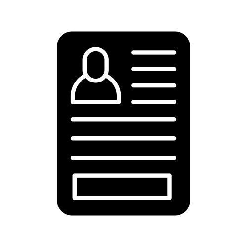 Resume icon set job apply interview symbol Vector Image