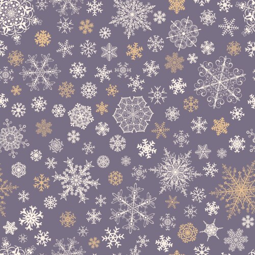 Snow flake line seamless pattern winter background