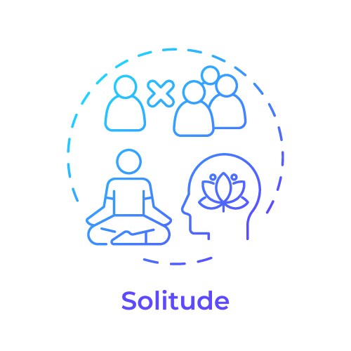 Somatic therapy blue gradient concept icon Vector Image