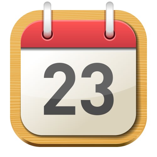 Paper calendar with arrow Royalty Free Vector Image