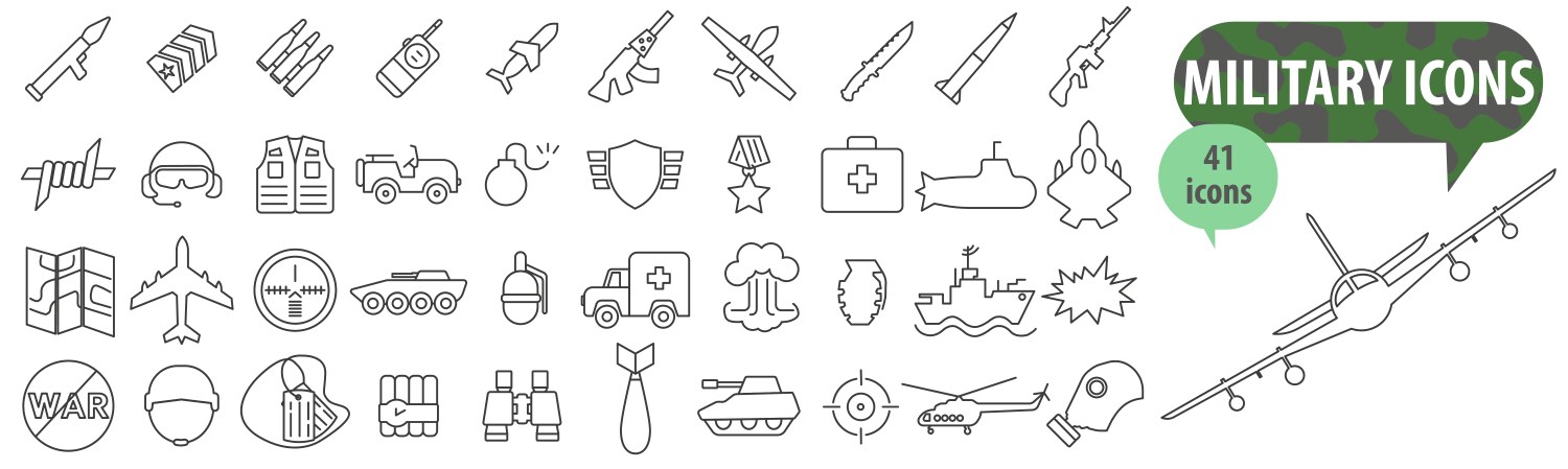 Military symbol icons and logos special forces Vector Image
