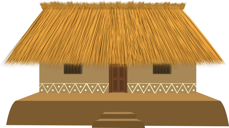 Traditional indian village hut Royalty Free Vector Image
