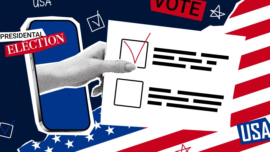 2024 us presidential election collage Royalty Free Vector